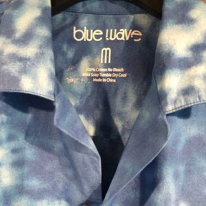 Blue Wave | Shirts | Blue Wave Hawaiian Shirt Medium | Poshmark